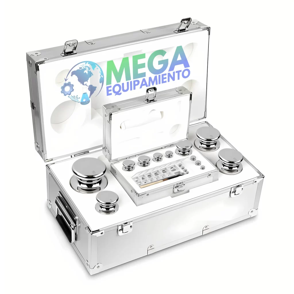 Kit de pesas patrón en un estuche de aluminio - KERN (1 mg - 5 kg clase ...