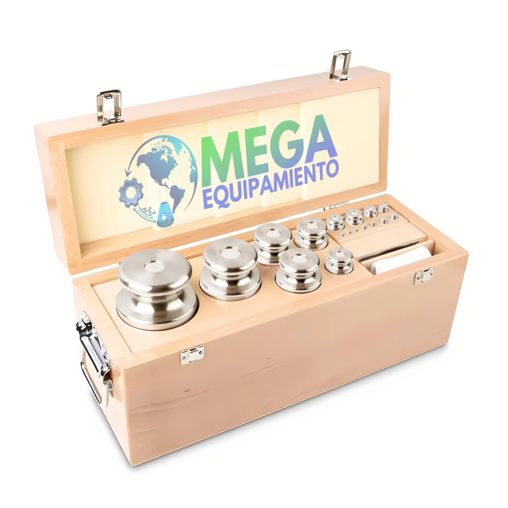 Kit de pesas patrón en un estuche de madera - KERN (1 g - 10 kg clase ...