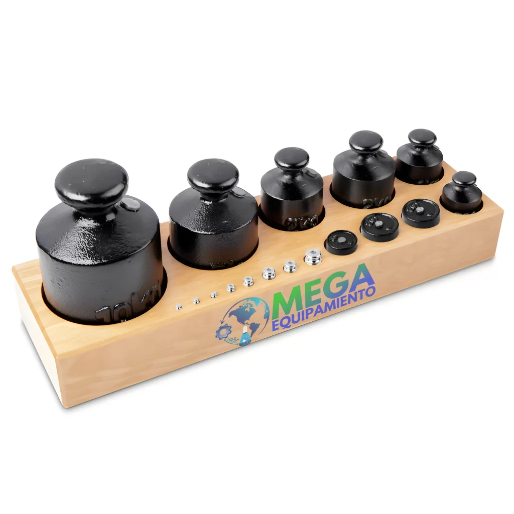 Pesas patrón en un bloque de madera - KERN (1 g - 10 kg clase OIML M3 ...